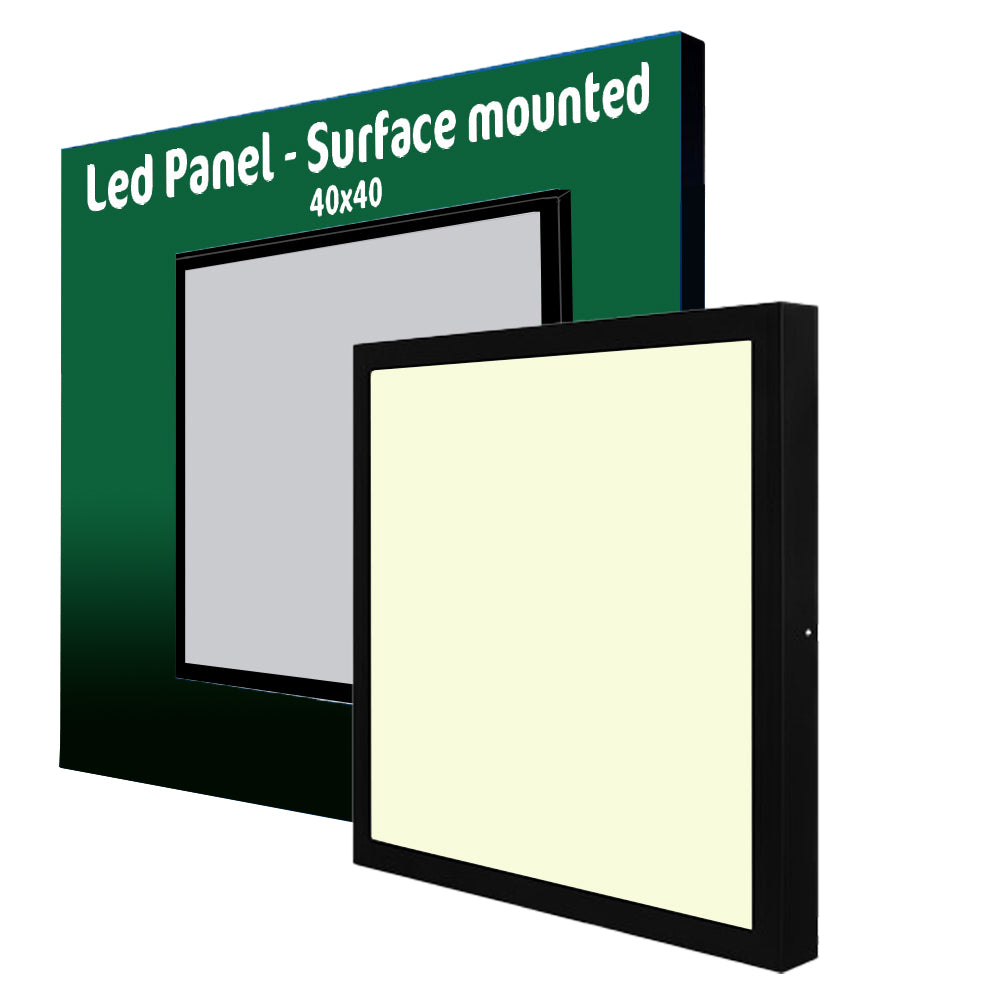 Aufbau-LED-Panel 40x40 cm | 36W | Schwarz | 4000K - Naturweiß | MeinLED