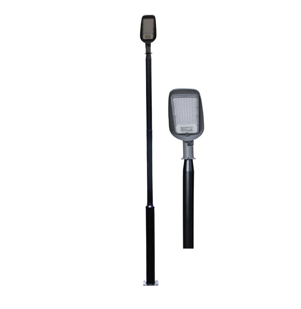 Schwarzer Lichtmast - Ø60mm | 3 Meter | Max. 6 Meter | MeinLED